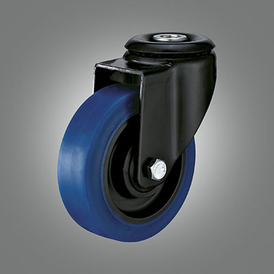 Medium Light Duty Caster Series - TPR (Flat) Hollow Rivet Caster - Swivel