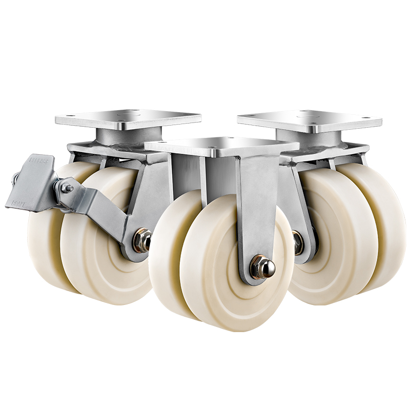 Customized extra heavy duty MC nylon dual caster
